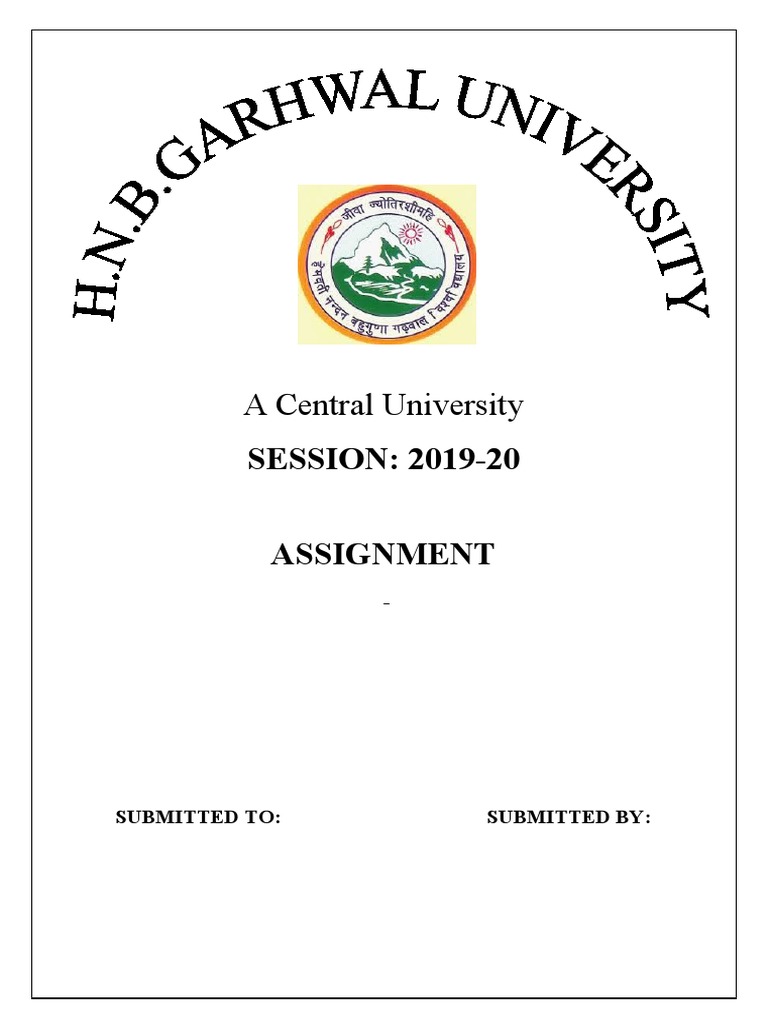 A Central University: SESSION: 2019-20 Assignment | PDF