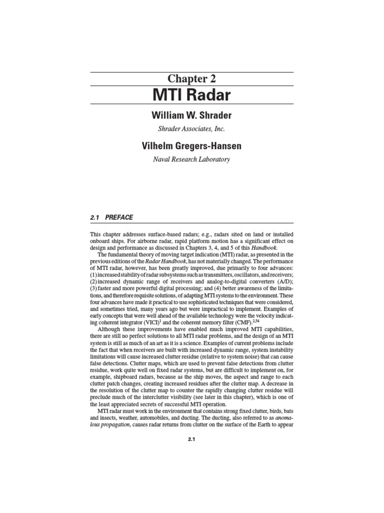 Mti Radar PDF | PDF