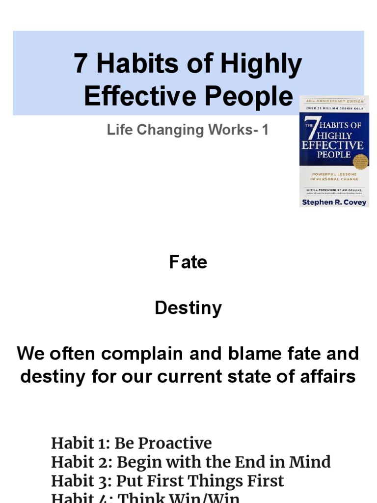 7 Habits of Highly Effective People | PDF | Habits | Mind