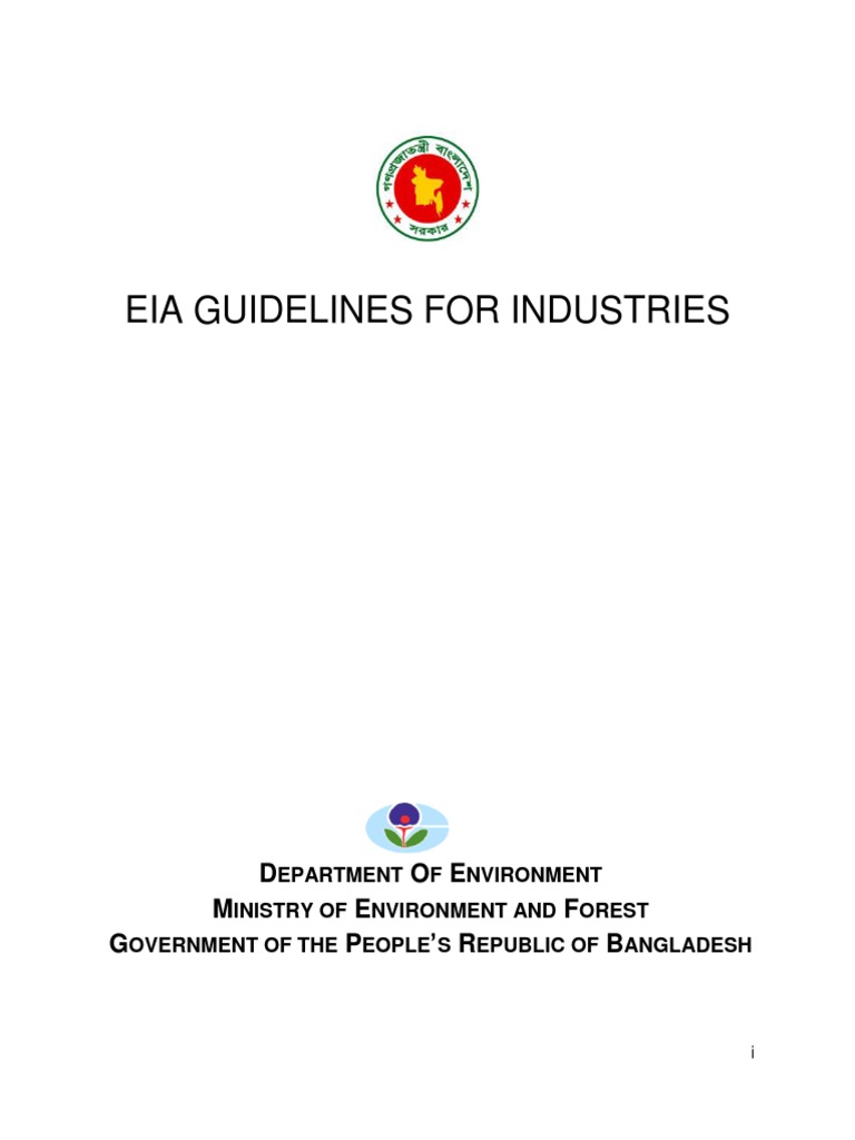 EIA GUIDELINES FOR INDUSTRIES - Farid Done | PDF | Environmental Impact ...