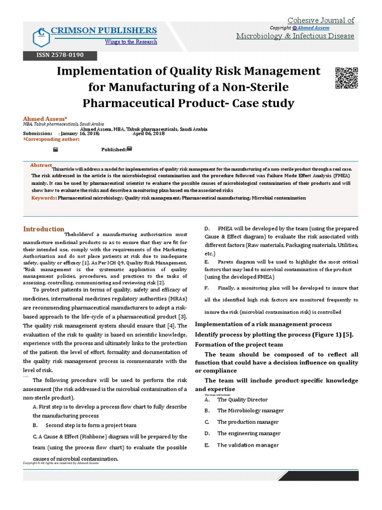 Risk Assessment in Dispensing | PDF | Risk Management | Risk