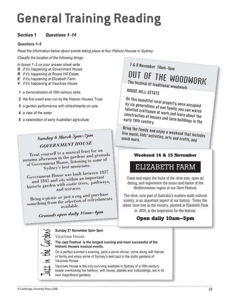 General Training Reading: Out of The Woodwork | PDF | First Aid
