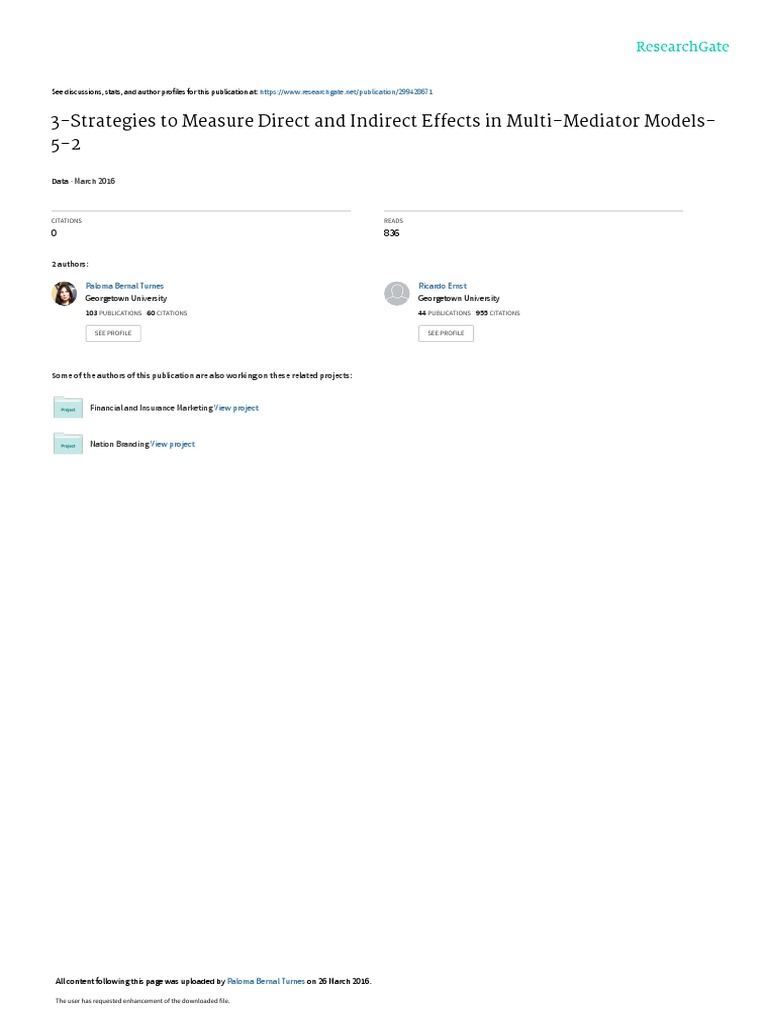 3-Strategies To Measure Direct and Indirect Effects in Multi-Mediator ...