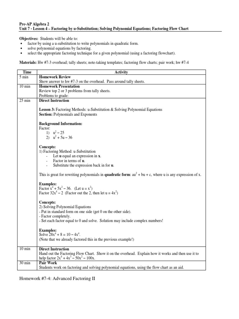 Factor Flow Chart PDF | PDF | Factorization | Polynomial