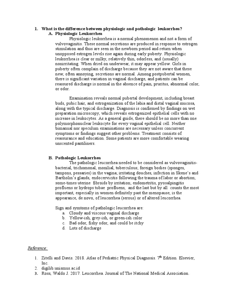 What Is The Difference Between Physiologic and Pathologic Leukorrhea? A ...