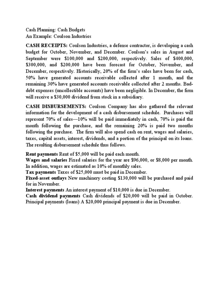 Coulson Industries Sample Probs | PDF