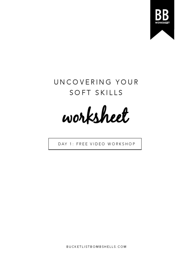 Uncovering Your Soft Skills Worksheet | PDF