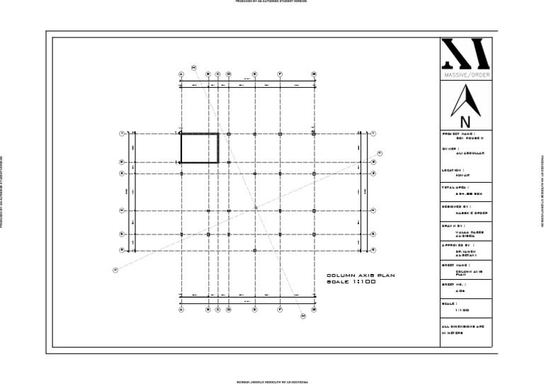 Column Axis Plan Scale 1:100 | PDF