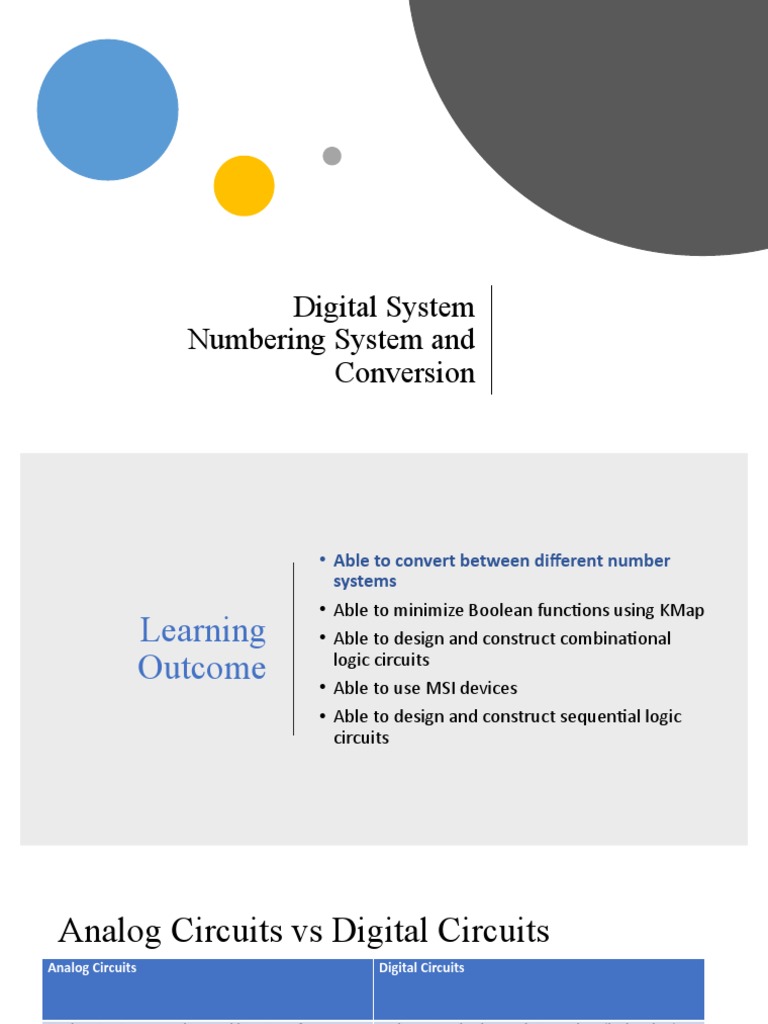 Number System Conversions in Digital Electronics | PDF | Analogue ...