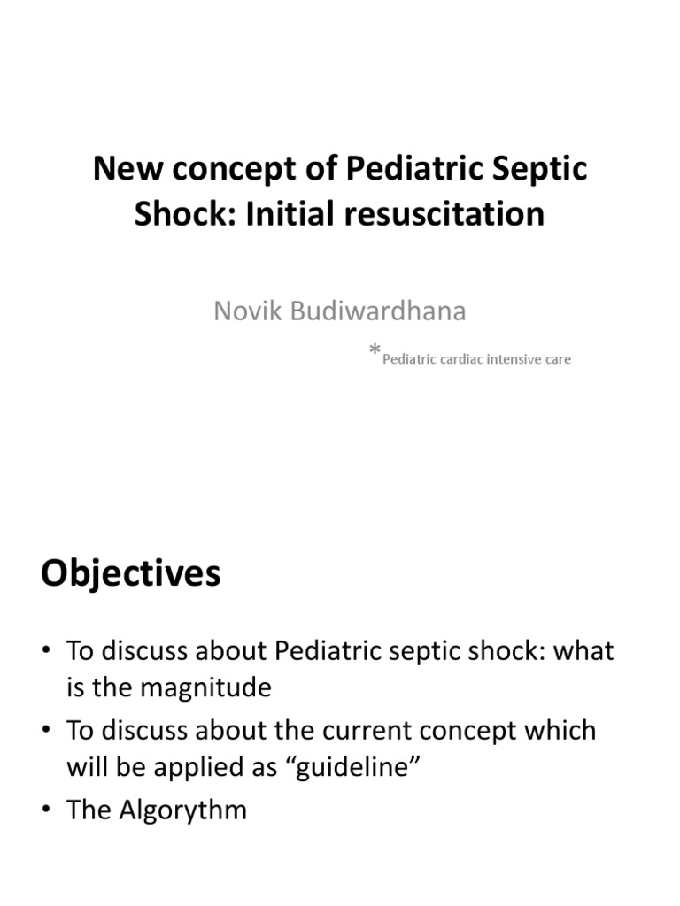 Pediatric Septik Shock | PDF | Sepsis | Shock (Circulatory)