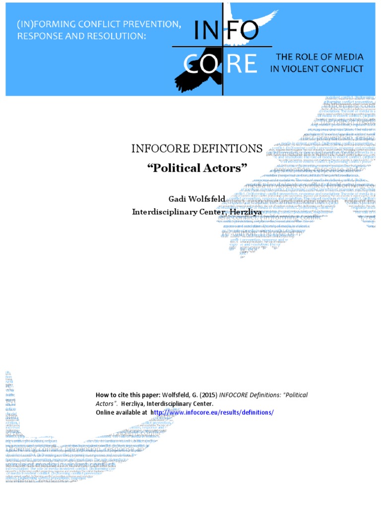 Infocore Defintions: "Political Actors" | PDF | Foreign Policy ...
