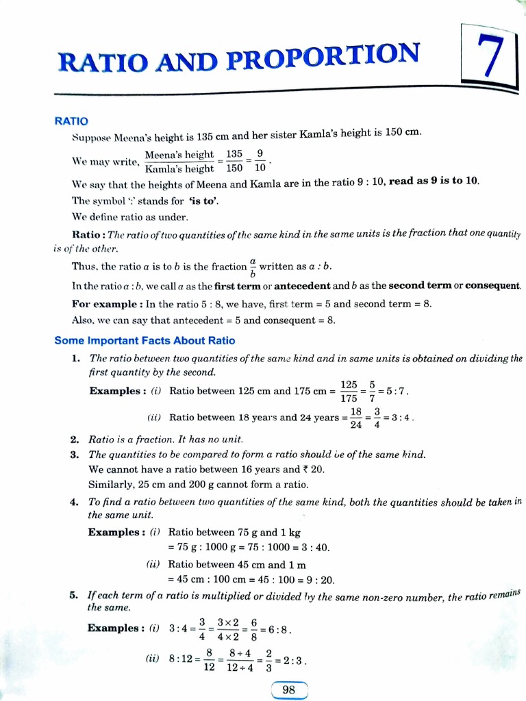 Ratios and Proportion | PDF