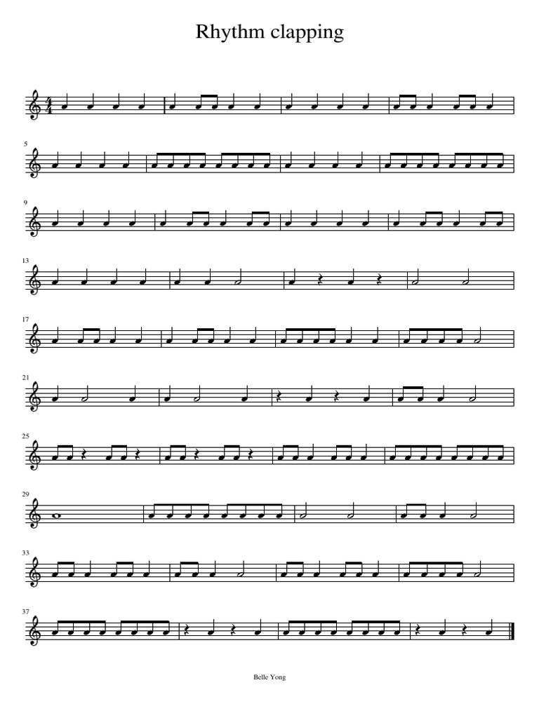 Music - Rhythm Clapping | PDF