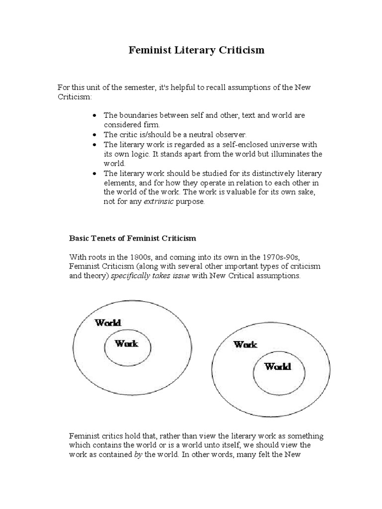 An Introduction to the Basic Tenets and Guiding Questions of Feminist ...