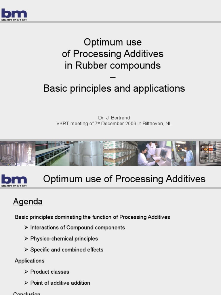 Optimum Use of Processing Additives in Rubber Compounds - Basic ...