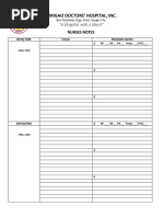 Hospital Daily Census Report | PDF | Patient | Health Care
