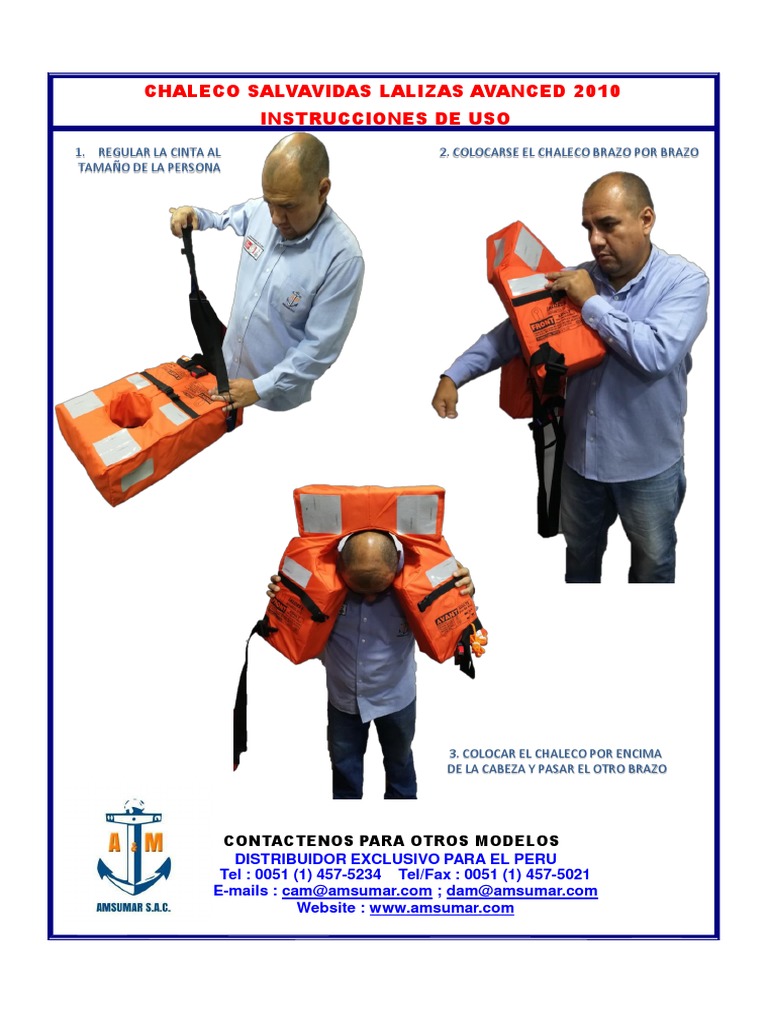 Af Chaleco Salvavidas Lalizas Instrucciones de Uso PDF | PDF