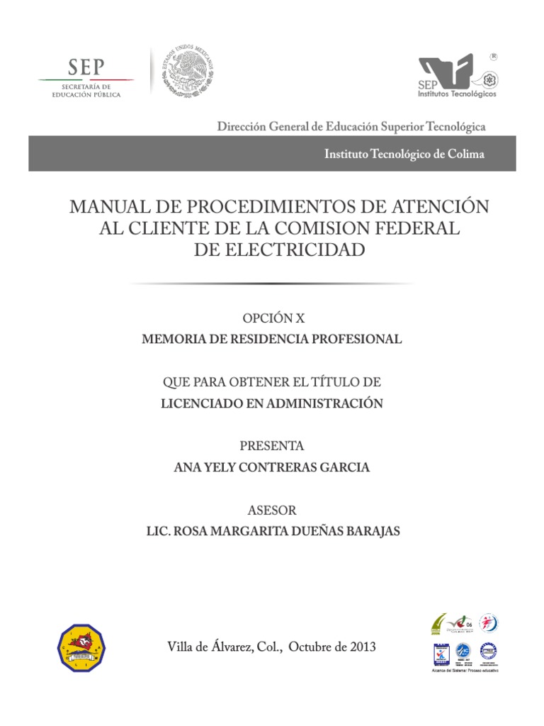 Manual de Procedimientos de Atención Cfe | PDF | México | Servicio al ...