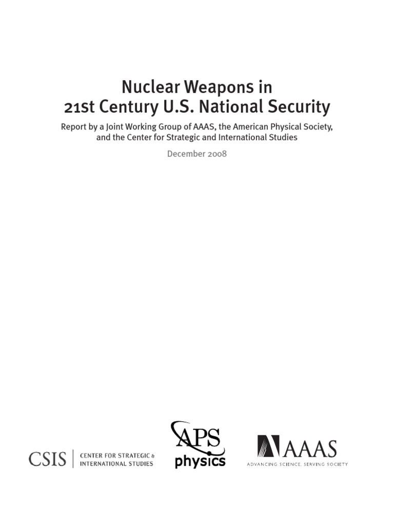 21st Century U.S. Nuclear Security Strategy | PDF | Nuclear Weapons ...