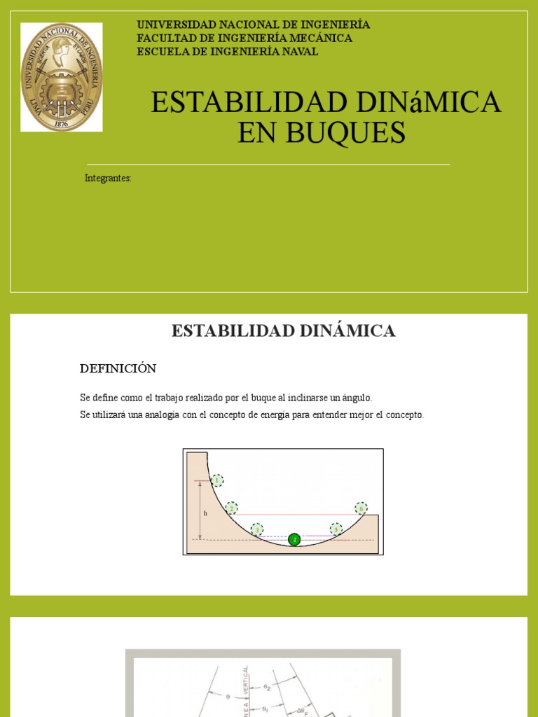 Estabilidad Dinamica en Buques | PDF