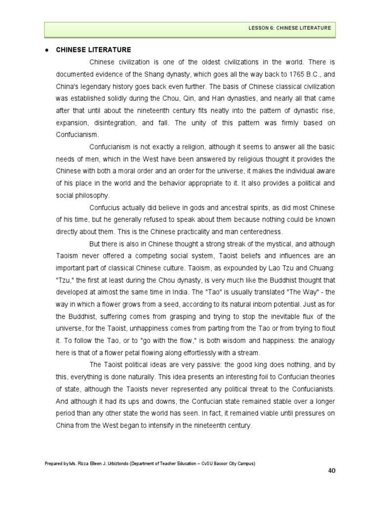Overview of Chinese Literature and Confucianism | PDF | Confucianism | Tofu