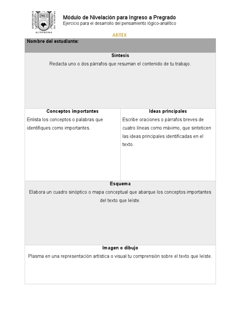Formato para Crear Un Artex | PDF