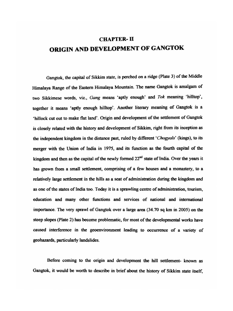Origin and Development of Sikkim | PDF