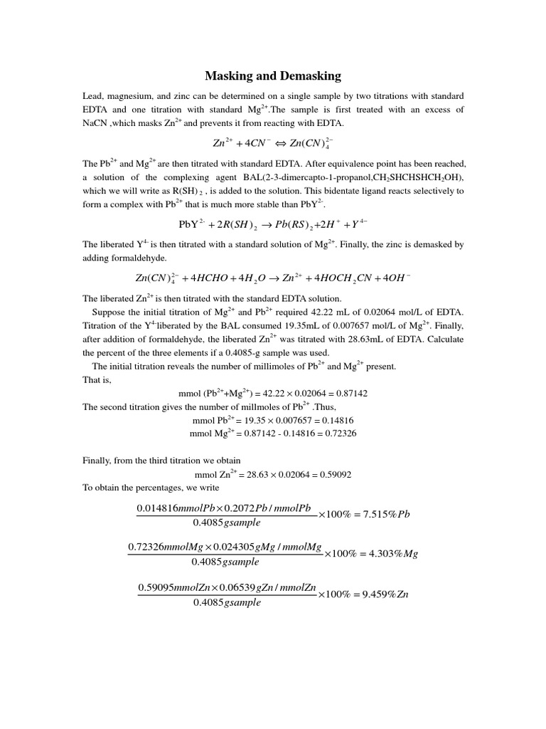 Masking and Demasking | PDF