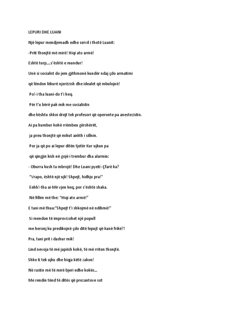 Lepuri Dhe Luani Pdf