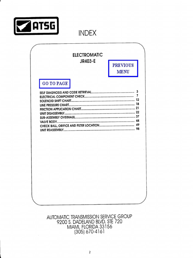 JR403E Transmission Overview | PDF