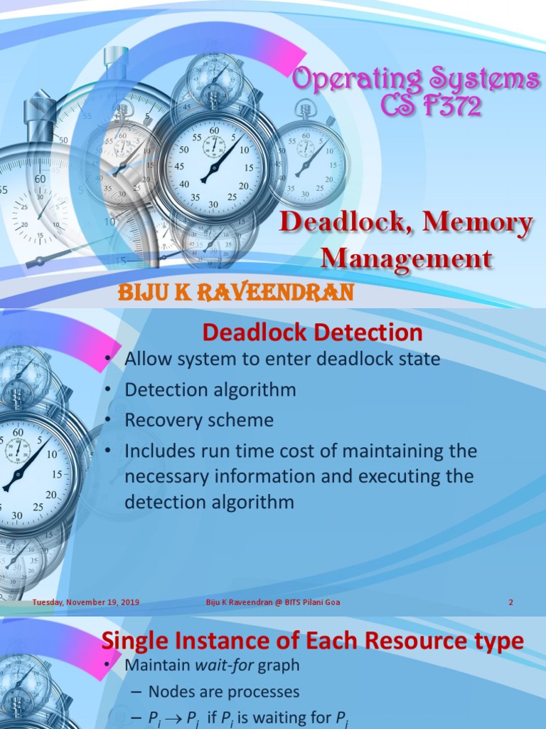 Operating Systems: Deadlock, Memory Management | PDF | Applied Mathematics | Computer Science