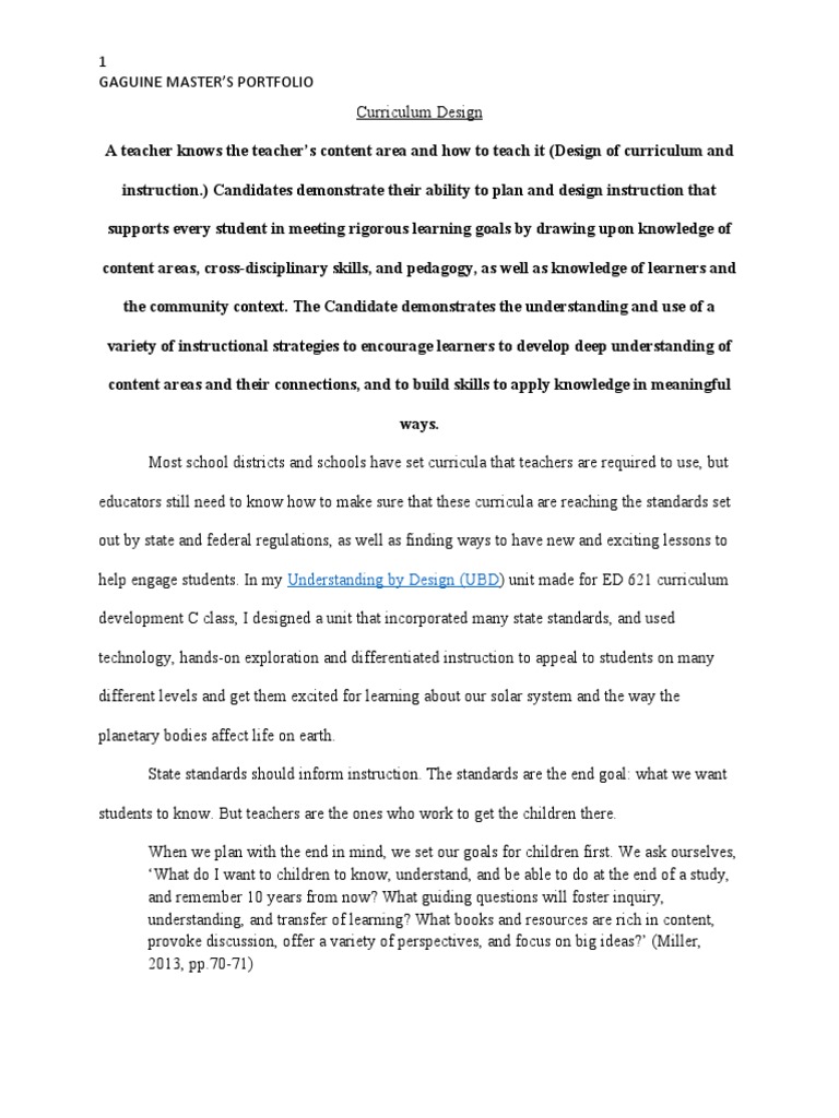 Understanding by Design (UBD | PDF | Curriculum | Learning