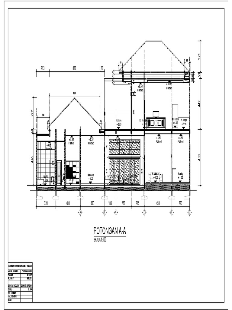 Rumah Mas Aan-Potongan A-A | PDF