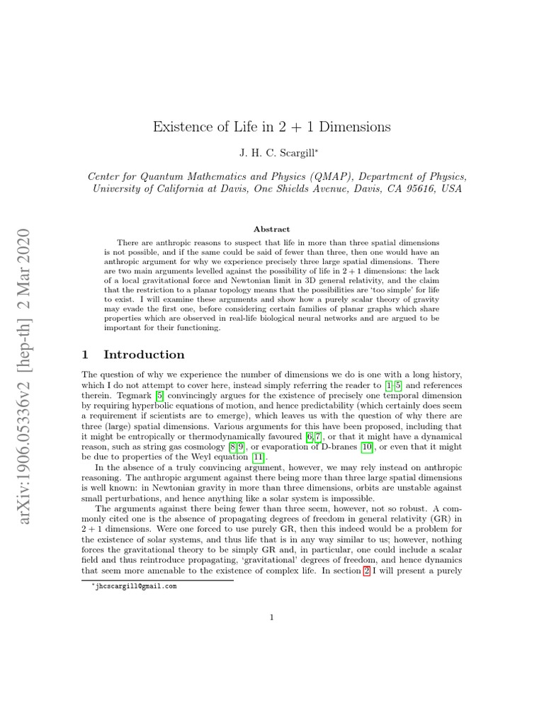 Life in 2+1 Dimensions | PDF | Vertex (Graph Theory) | General Relativity