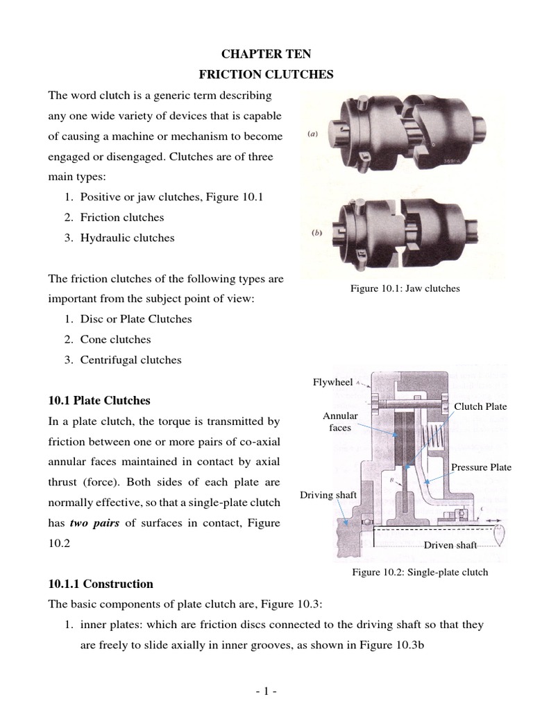 Friction Clutches Explained | PDF | Clutch | Classical Mechanics