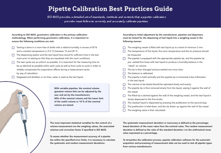 Pipette Calibration Best Practices Guide | PDF | Calibration | Accuracy ...
