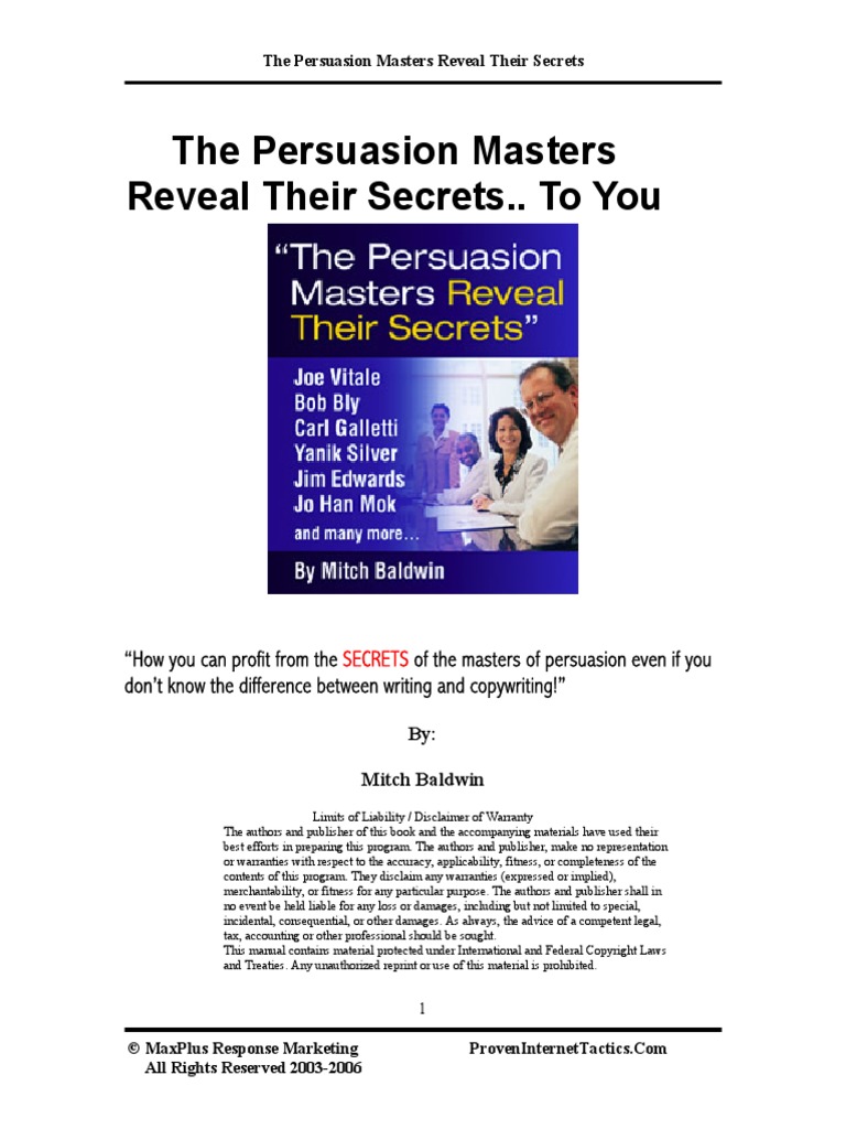 Persuasion Ebook | PDF | Copywriting | Direct Marketing