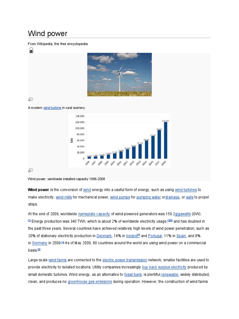 Wind Power: From Wikipedia, The Free Encyclopedia | PDF | Wind Power ...