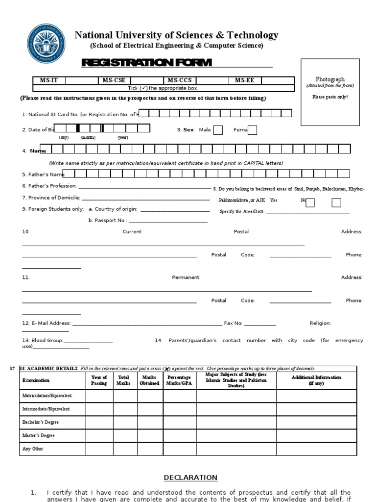 Regn Form PG 2010 | PDF | Academic Degree | University And College Admission