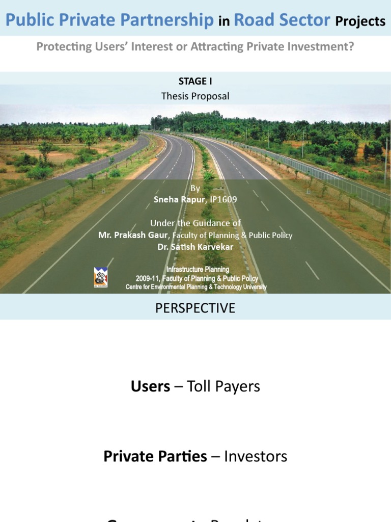 Public Private Partnership Road Sector: in Projects | PDF | Toll Road ...
