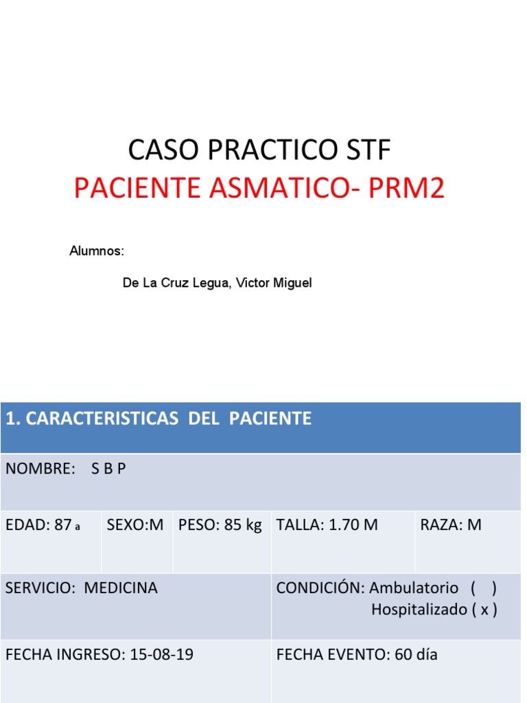 Caso Práctico STF - PACIENTE ASMATICO PRM2 | PDF | Asma | Farmacología