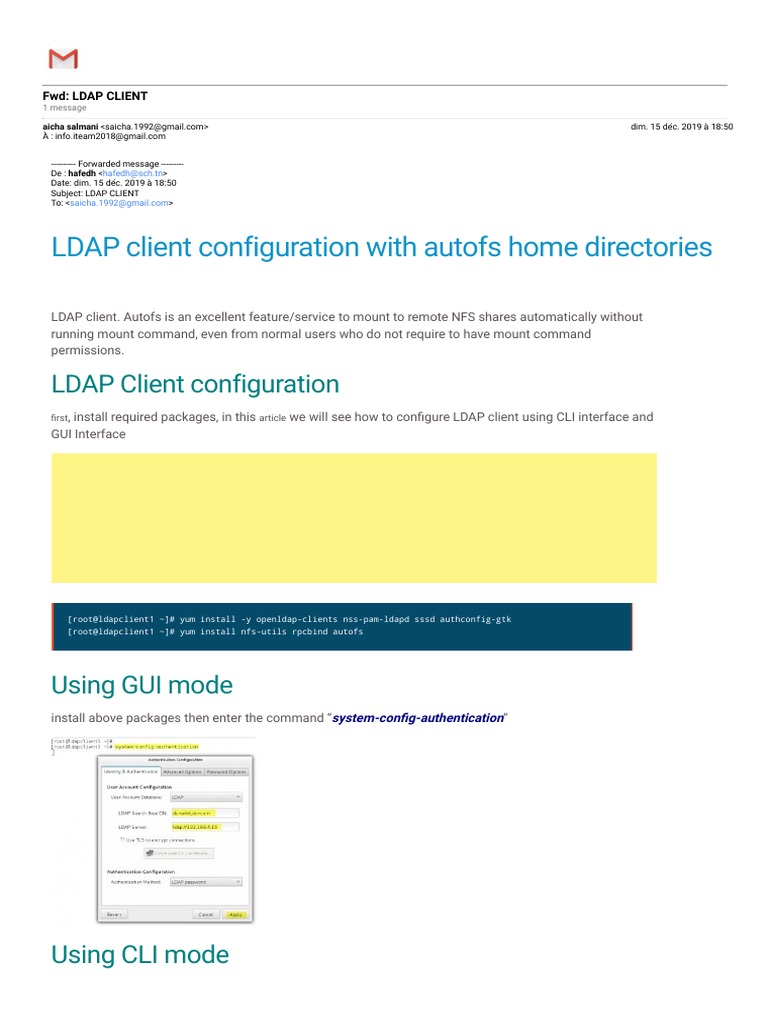 LDAP Client Configuration With Autofs Home Directories | PDF | Command Line Interface | System ...