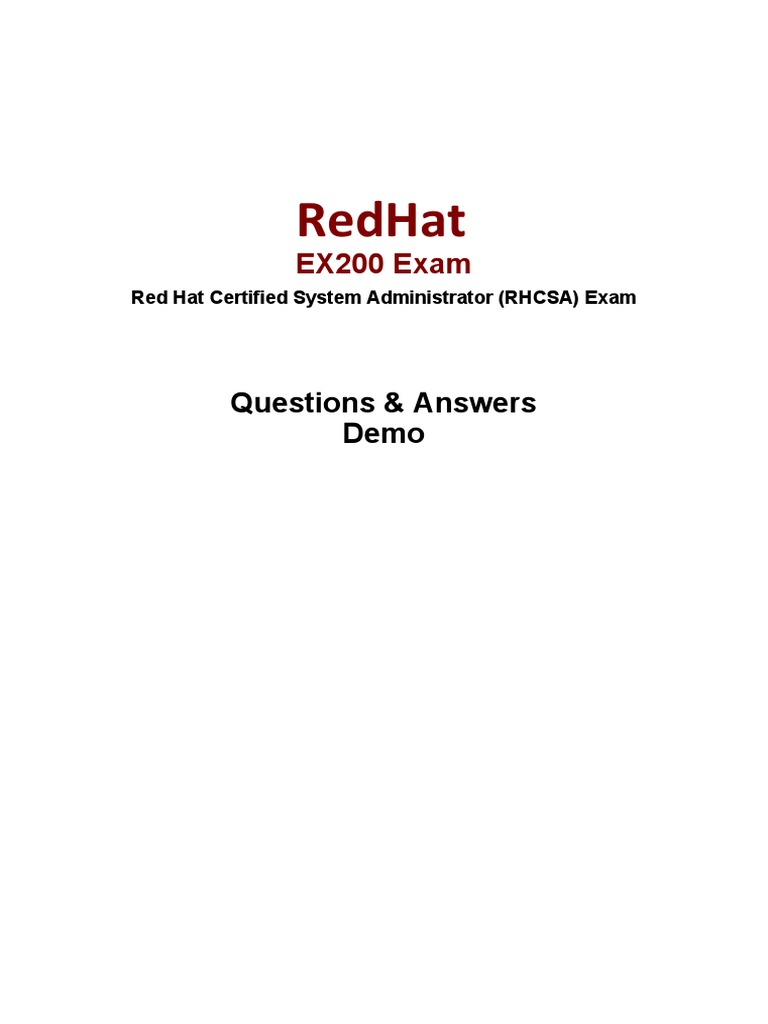 Redhat: Ex200 Exam | PDF | Internet Protocols | Information Technology Management
