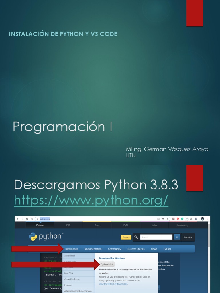 Instalacion de Python y VScode | PDF