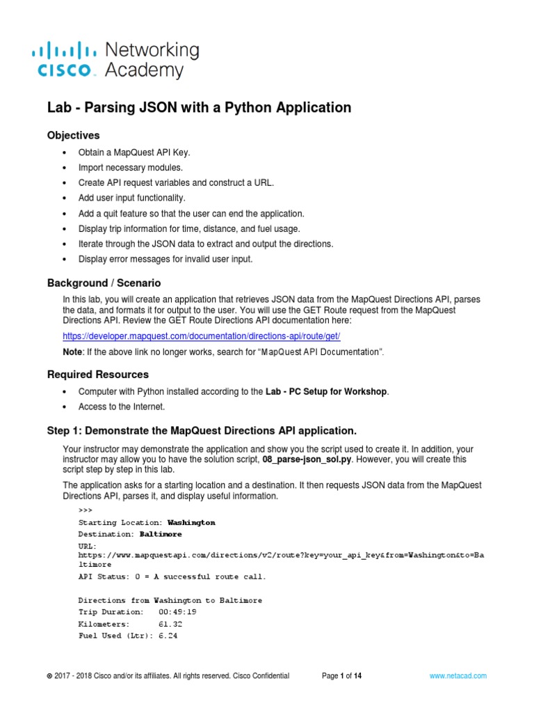 1331 Lab Parsing Json With A Python Application Pdf Json Application Programming