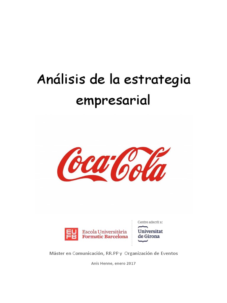 Analisis Estrategia Empresarial Cocacola Pdf Pdf Coca Cola Marketing