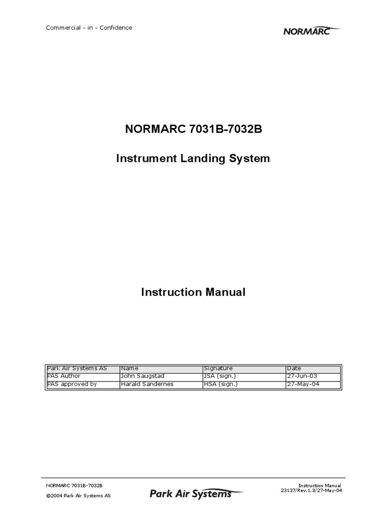 NORMARC 7031B-7032B Instrument Landing System: Commercial - in ...