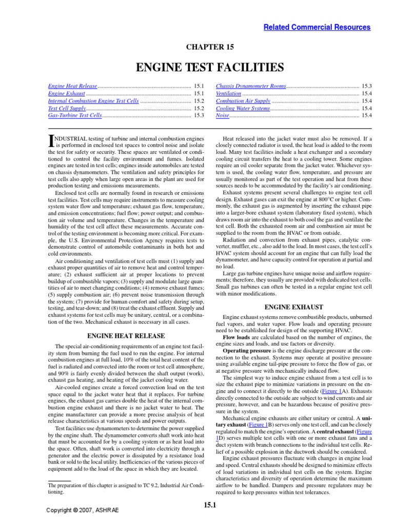 Engine Test Facilities | Download Free PDF | Exhaust Gas | Engines