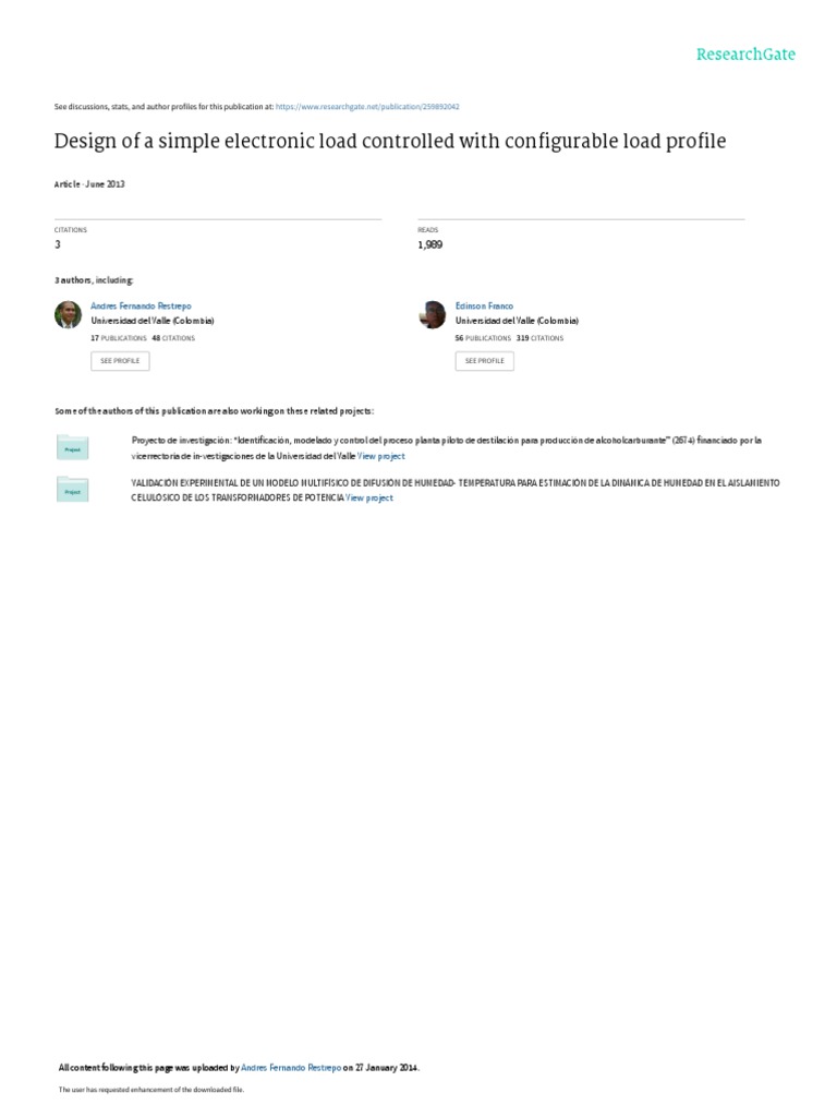 Simple Electronic Load Design Guide | PDF | Field Effect Transistor ...