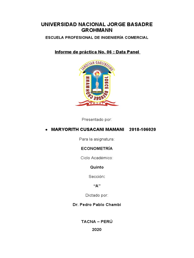 CASO DE APLICACIÓN DEL DATA PANEL CON EVIEWS - Maryorith Cusacani | PDF | Argentina | Análisis ...